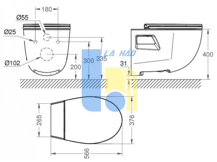 Bồn Cầu Grohe 39126001 Eurosmart Treo Tường
